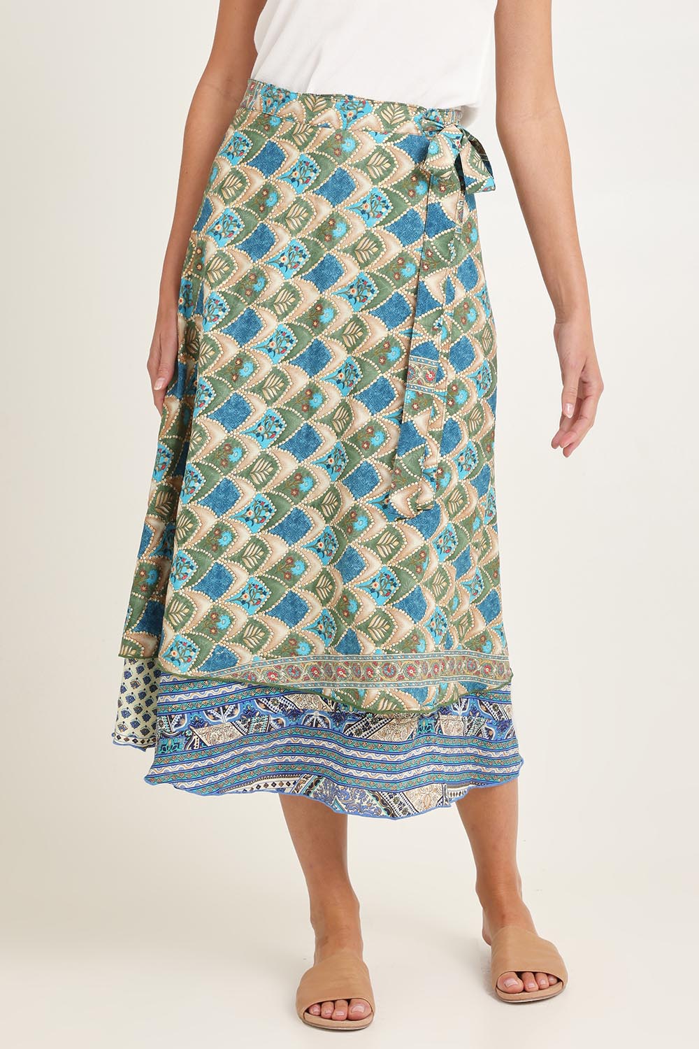 Dalah Silk Blend Wrap Skirt | Dalah | CIEN-01-DALAH | Cienna ...