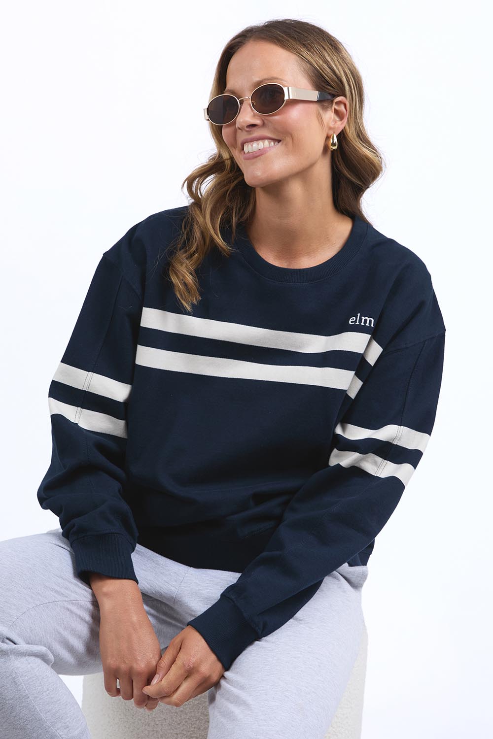 Elm Women's Jumpers Blue Travel Cotton Women's Fashion – birdsnest