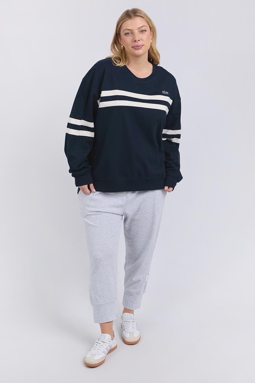 Elm Women's Jumpers Blue Travel Cotton Women's Fashion – birdsnest