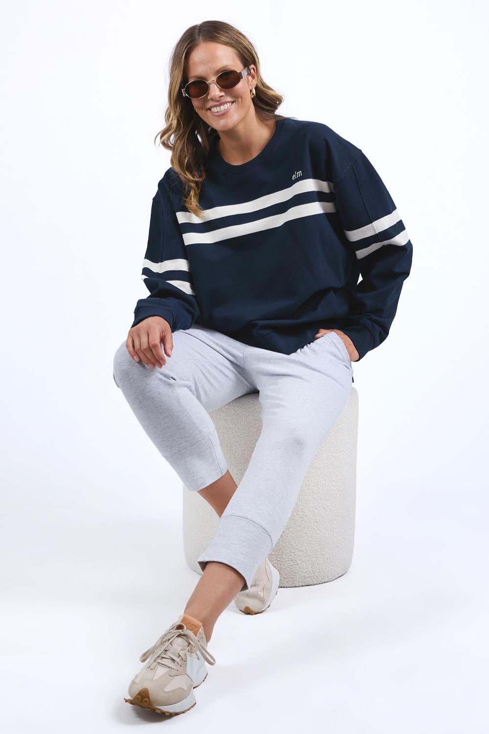 Elm Women's Jumpers Blue Travel Cotton Women's Fashion – birdsnest