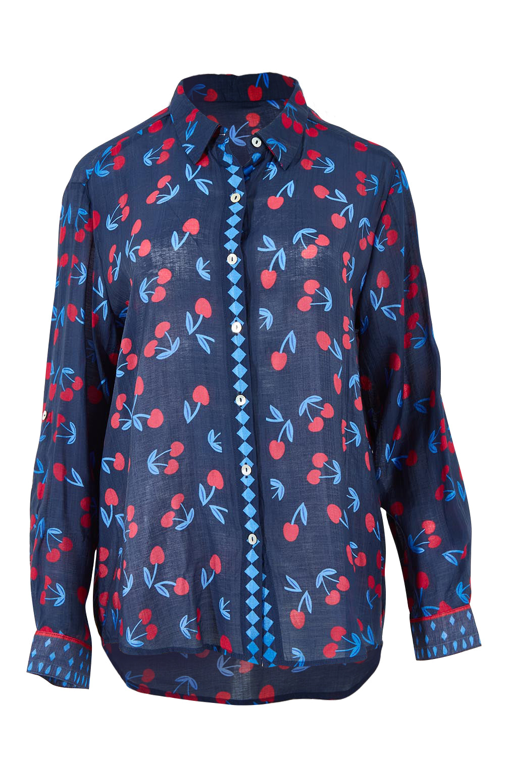 Gordon Smith Women's Cherry Delight Shirt in Navy Red – birdsnest