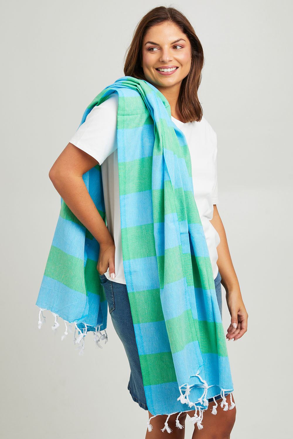 Hammamas Women's Beach Towels Green Cotton Women's Fashion – birdsnest