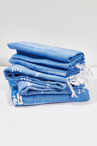 Hammamas Women's Beach Towels Blue Cotton Women's Fashion – birdsnest