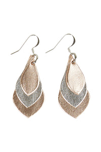 Ki & Co Women's Made Leather Teardrop Earring in Rose Silver – birdsnest