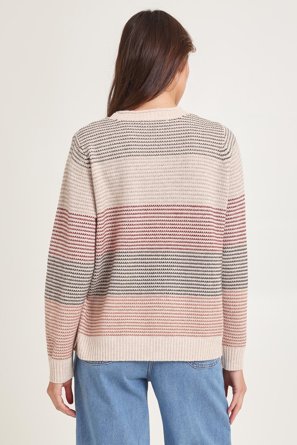 Mansted Women's Louise Lambswool Sweater in Oat Neutrals – birdsnest