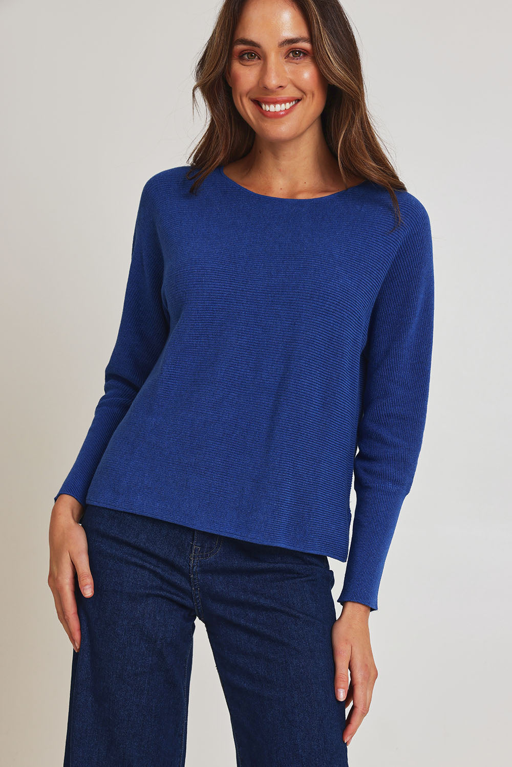 Mansted Women's Neria Organic Cotton Sweater in Blue – birdsnest
