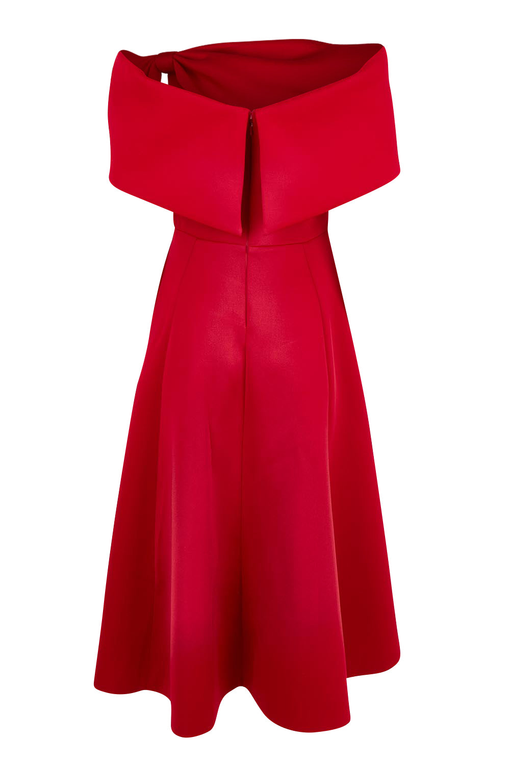 Montique Women's Calf Length Dresses Red Women's Fashion – birdsnest