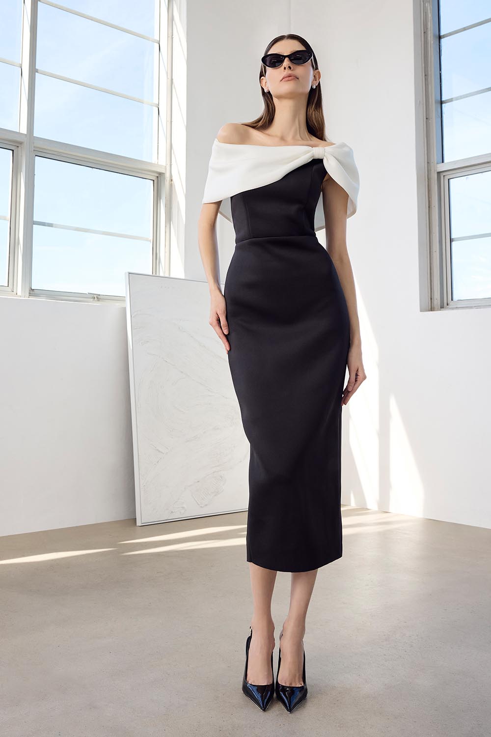 Montique Women's Finlay Cocktail Dress in Black White – birdsnest