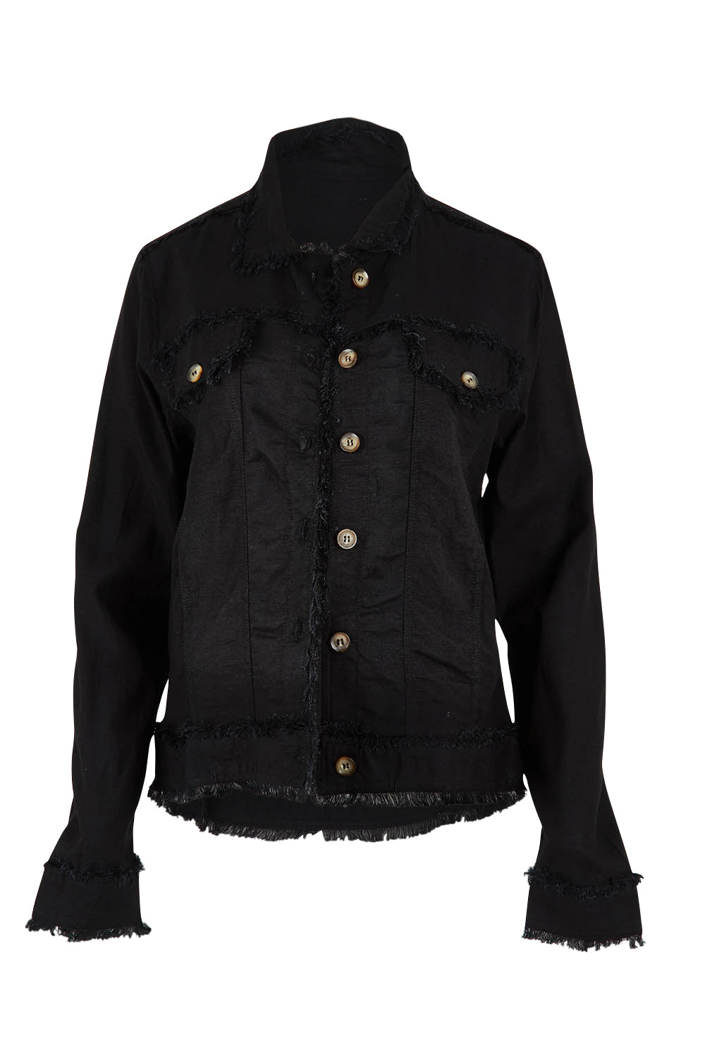 Orientique Women's Jackets Black Linen Women's Fashion – birdsnest