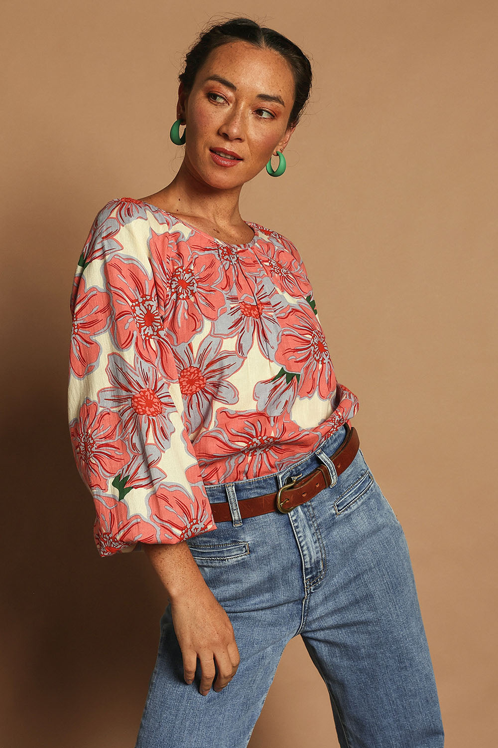 that bird label Women's Jess Cotton Blouse in Rosettes Multi – birdsnest