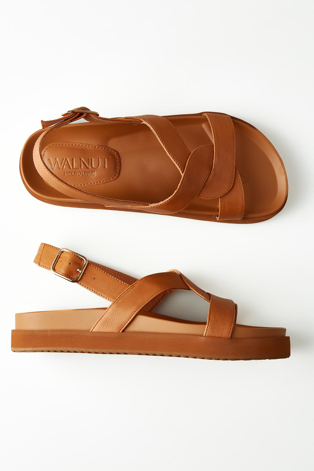 Walnut Women's Murphy Leather Sandal in Coconut Neutrals – birdsnest